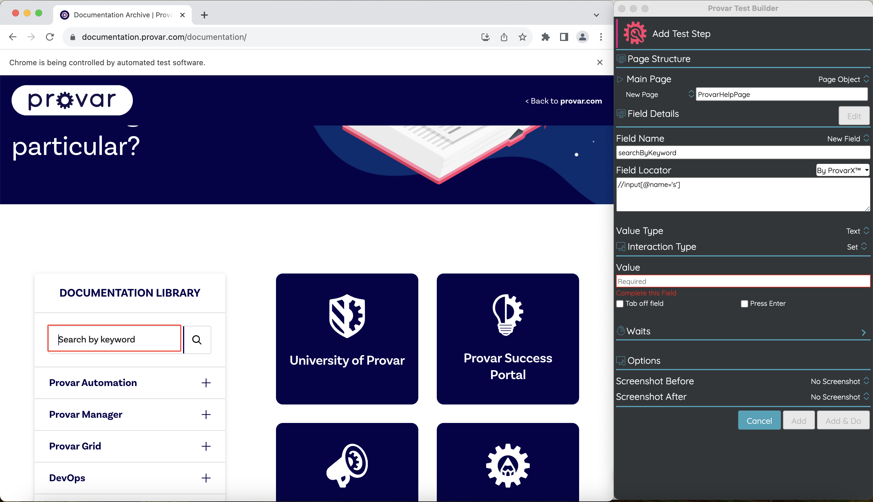Creating an XPath | Provar Documentation